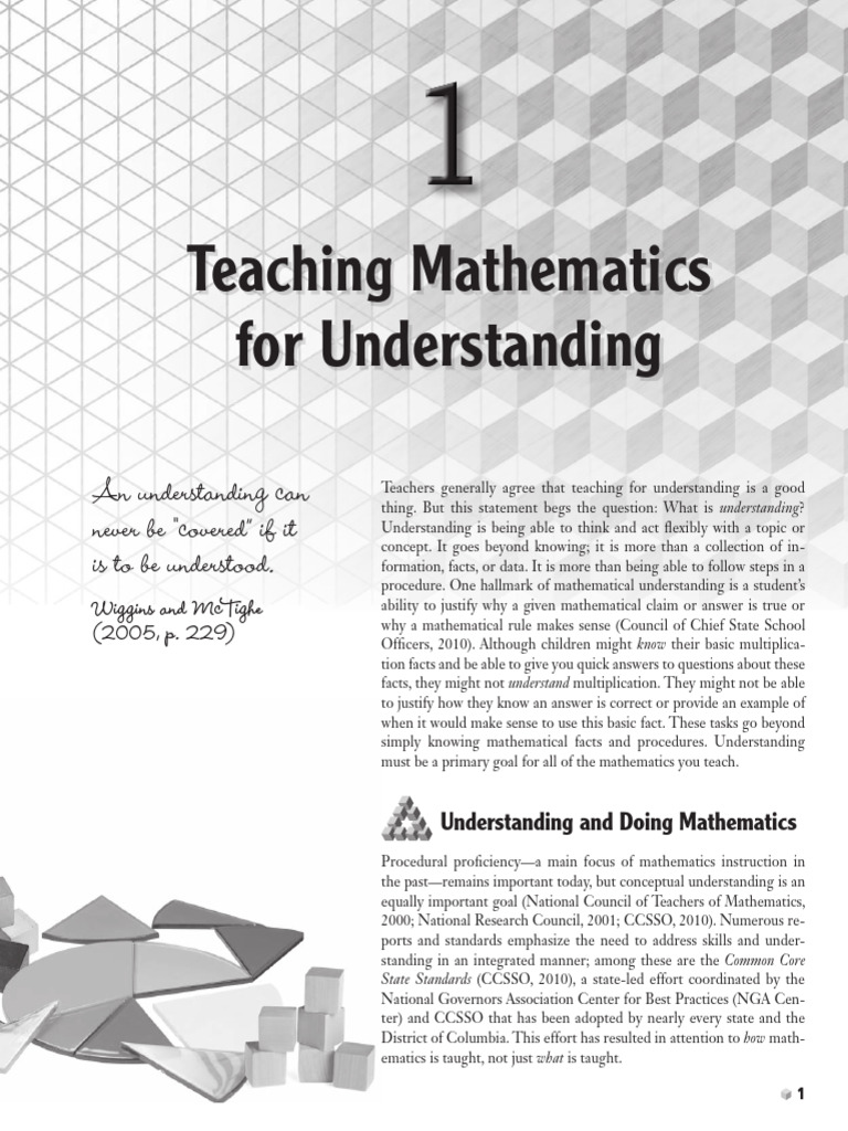 Teaching For Understanding in Mathematics | PDF | Constructivism ...