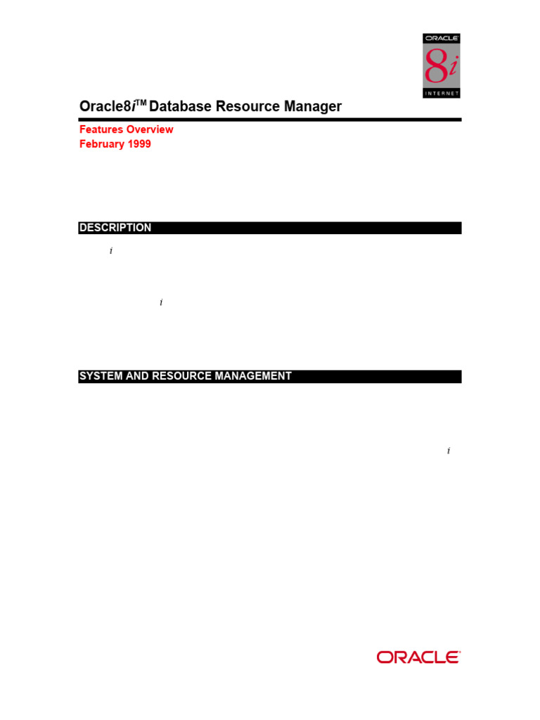 Resmgr Fo | PDF | Databases | Oracle Corporation