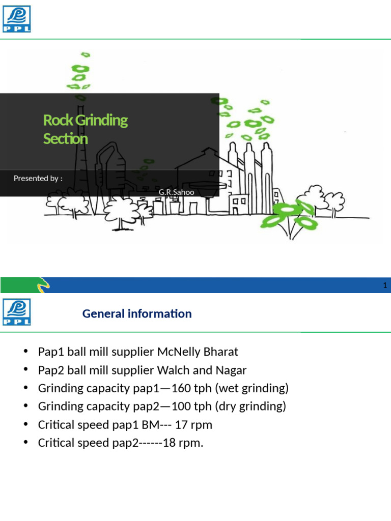 Presentation Rock Grinding New 2 | PDF | Phosphate | Mill (Grinding)