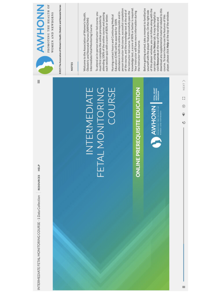 Intermediate Fetal Monitoring Course - 2025 | PDF