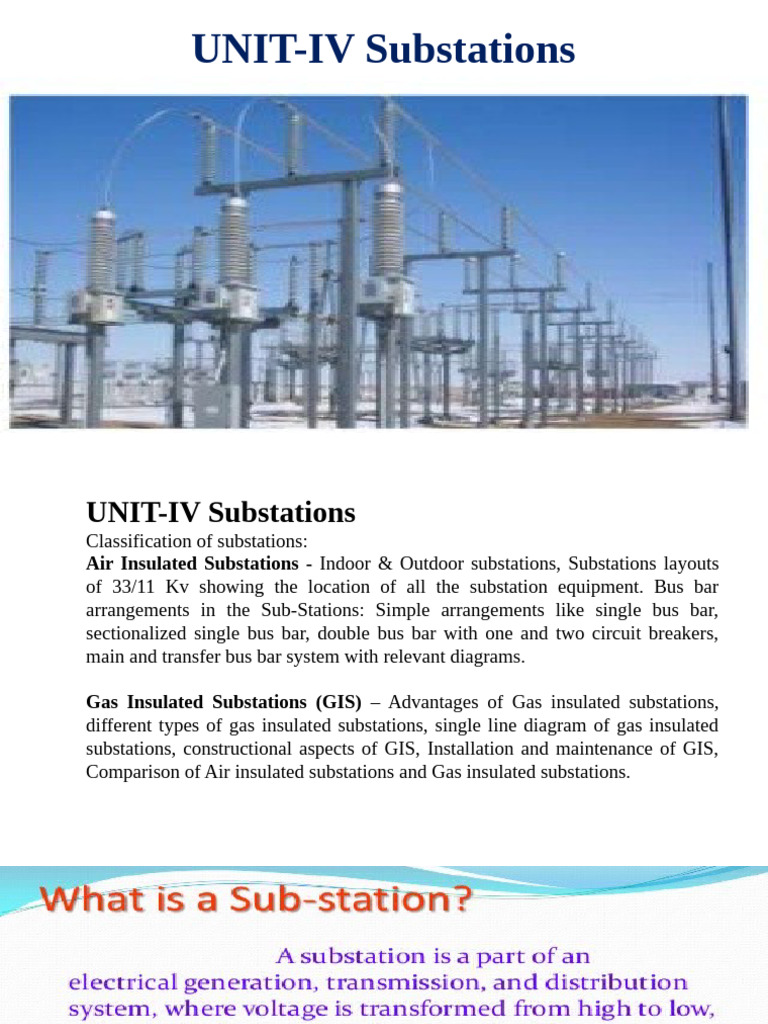 Substation Types and Circuit Breakers Overview | PDF | Insulator ...