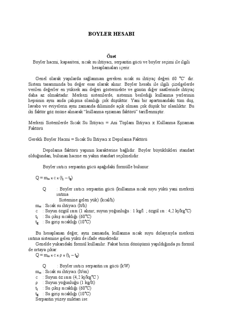 Boyler Hesabı Pdf 2803