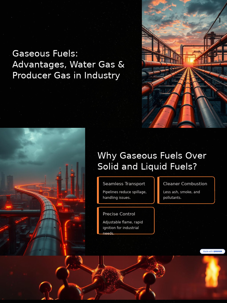 Gaseous Fuels Advantages Water Gas and Producer Gas in Industry | PDF ...
