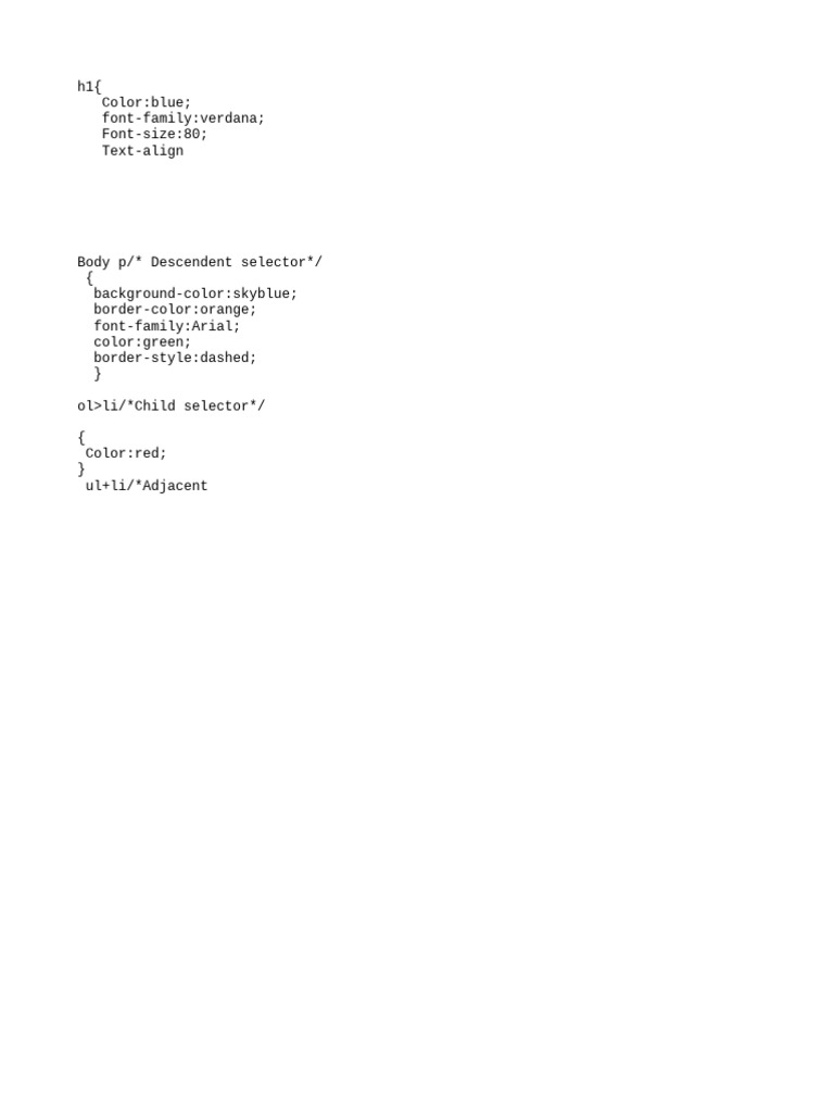 Selctor Css | PDF