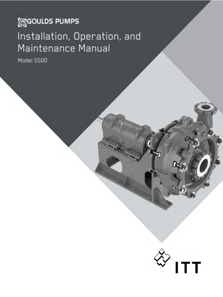 Model 5500 Pump Manual: Install & Maintain | PDF | Pump | Hazards