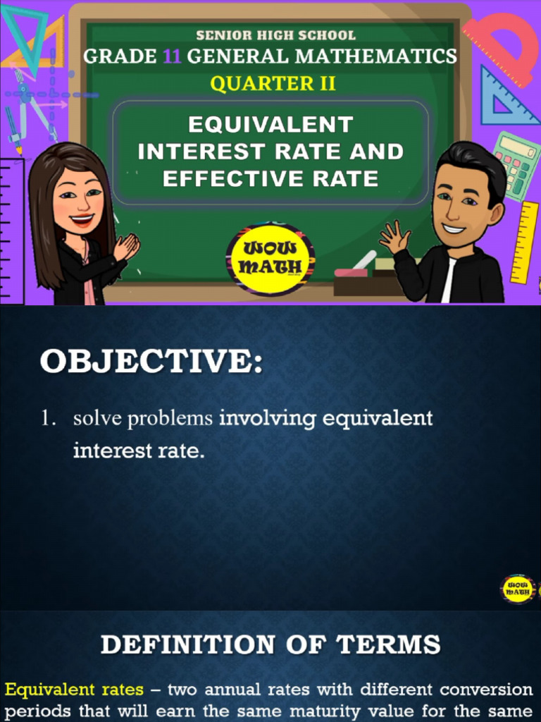 6 Equivalent Interest Rate and Effective Rate | PDF