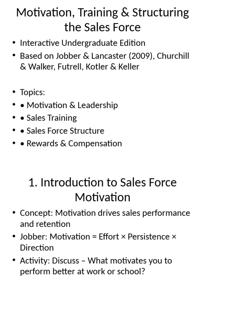 Motivation Training and Sales Structure 25slides Modern | PDF ...