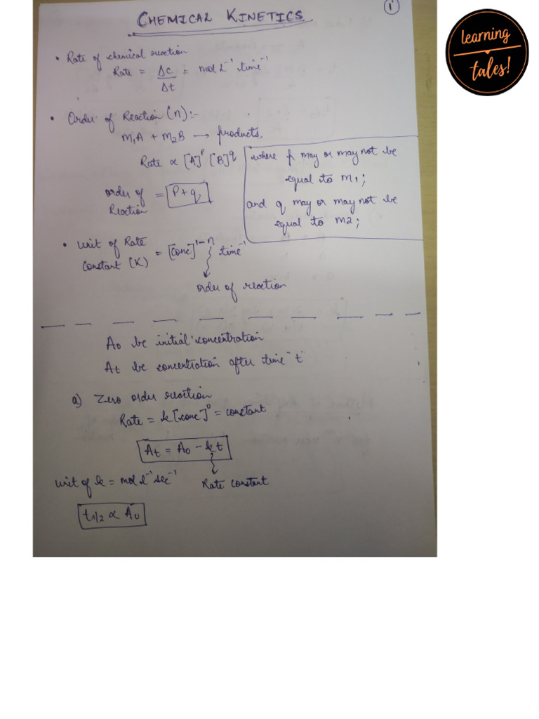 Chemical Kinetics | PDF