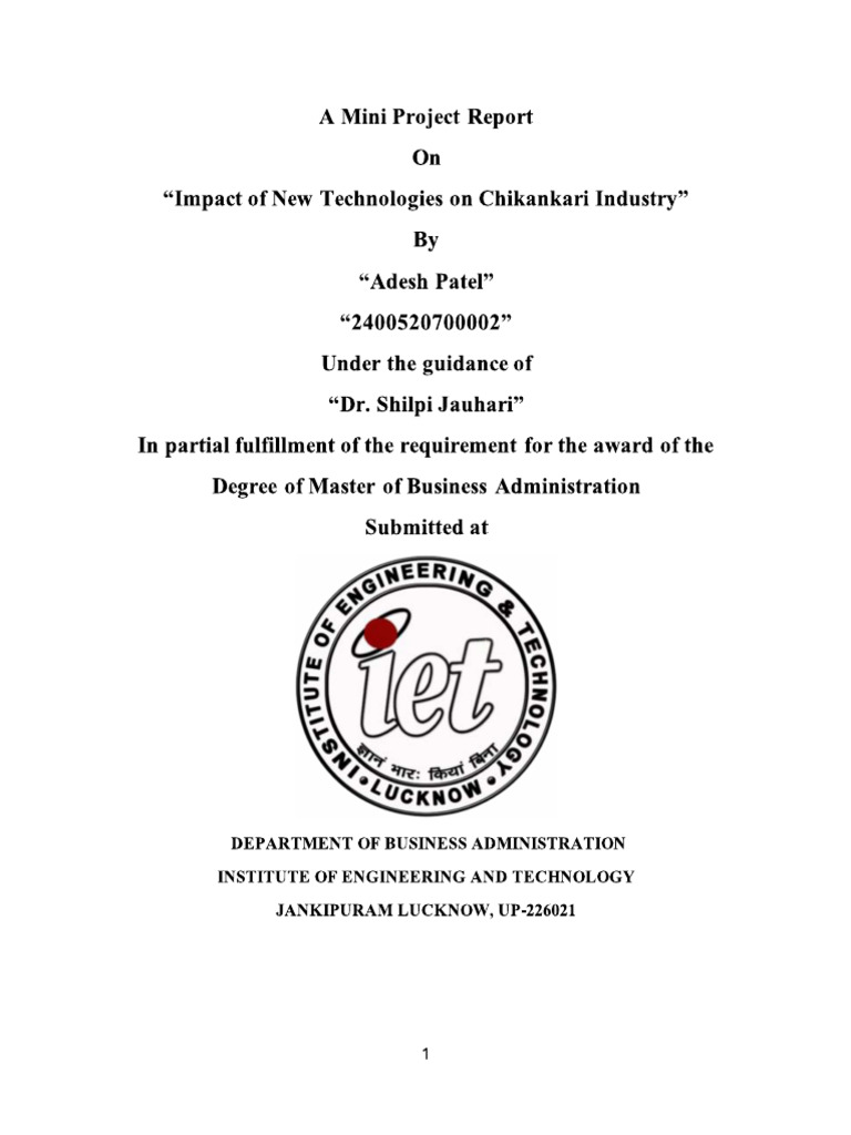 Mini Project Report 2 | PDF