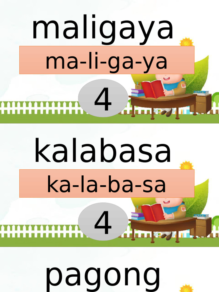 Filipino Word Breakdown and Pronunciation | PDF