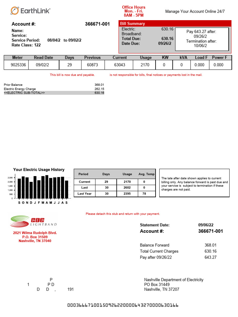 Woodbridge Electric Bill Summary 2025 | PDF | Power (Physics) | Electricity