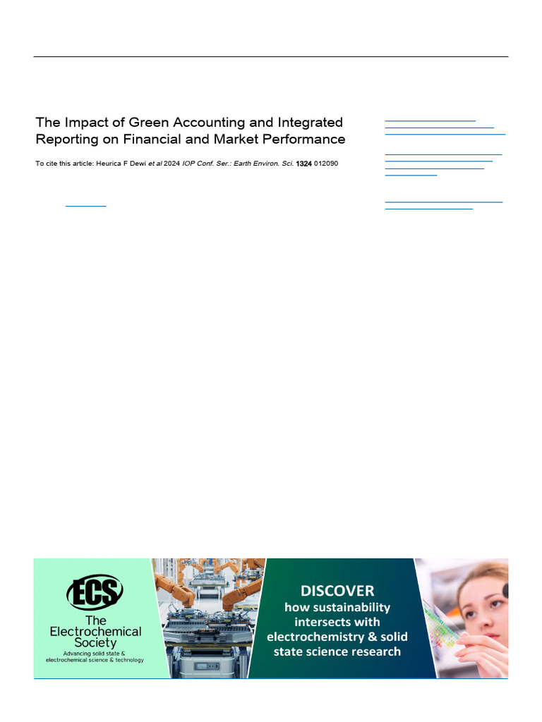 Green Accounting and Integrated Reporting Impact | PDF | Sustainability ...