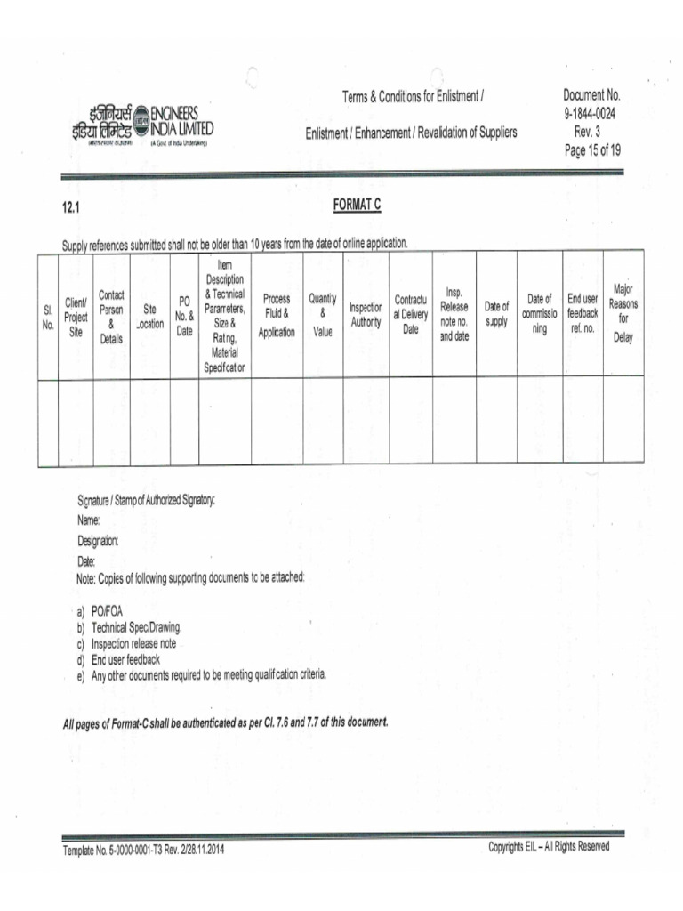 FORMAT - C Supply Reference | PDF