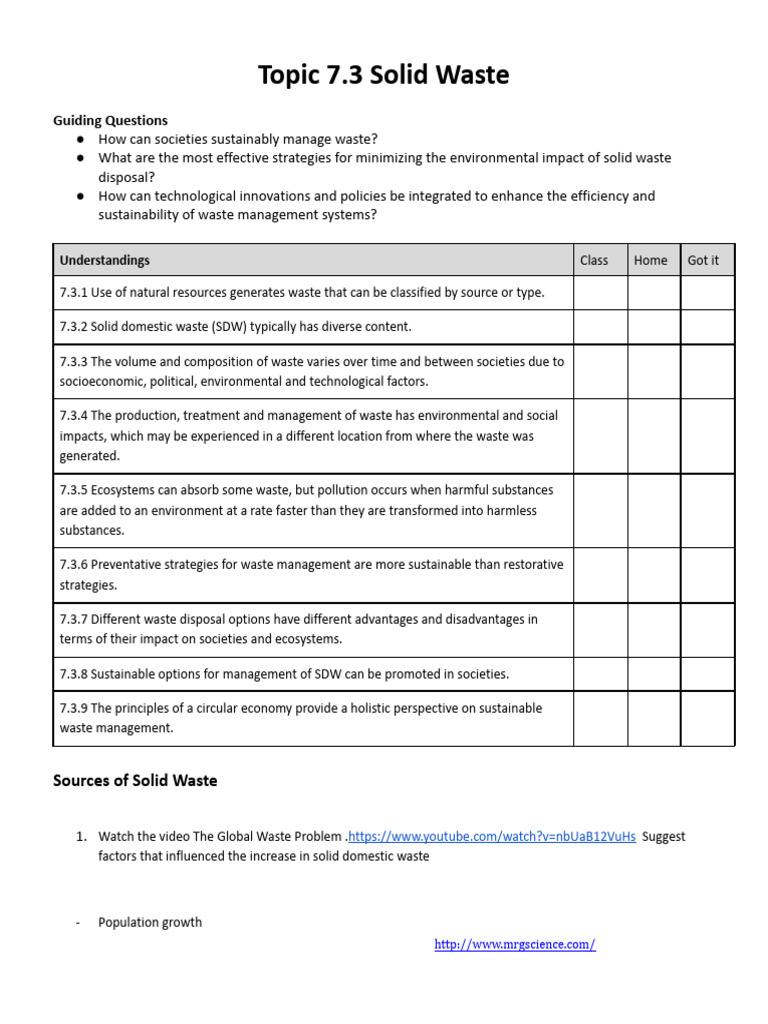 Sustainable Solid Waste Management Strategies | PDF | Waste Management ...