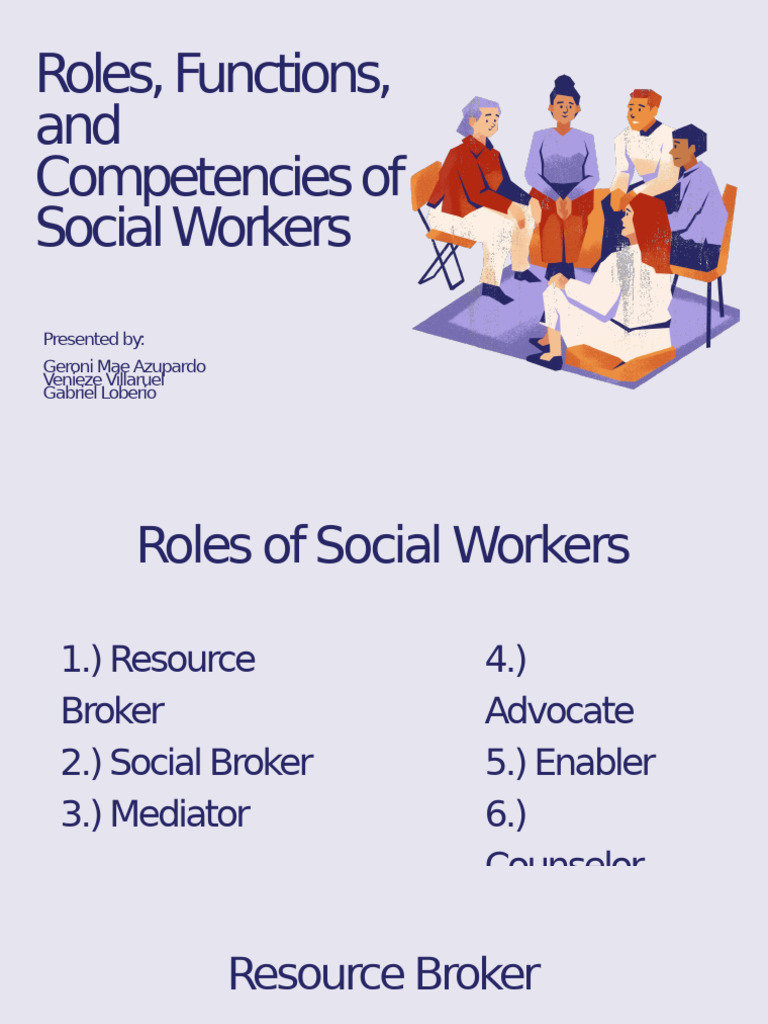 Roles Functions, and Competencies of Social Workers DIASS | PDF ...