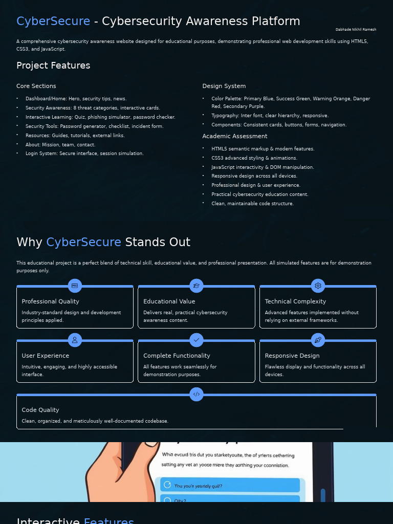 CyberSecure Cybersecurity Awareness Platform | PDF | Responsive Web ...