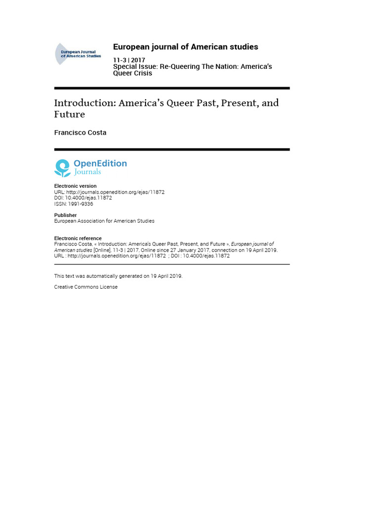 Introduction America's Queer | PDF | Gender | Gender Studies
