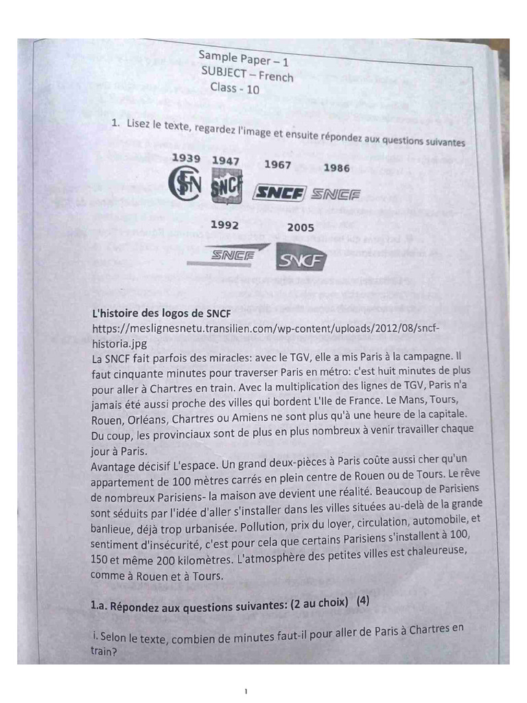 Class 10 Sample Papers | PDF