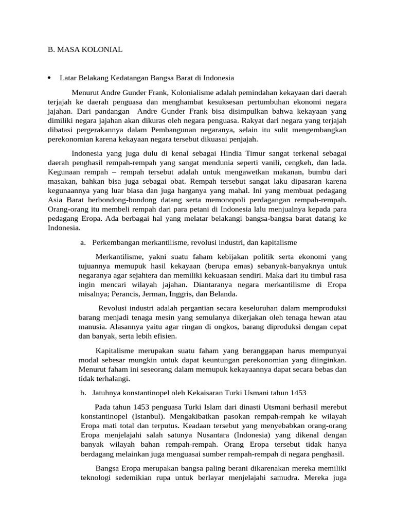 Kolonialisme Eropa dan Rempah Indonesia | PDF
