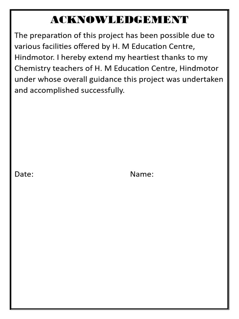 12 Project Acknowledgement | PDF