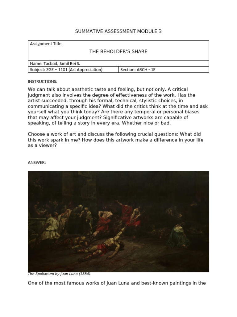 Summative Assessment Module 3 | PDF