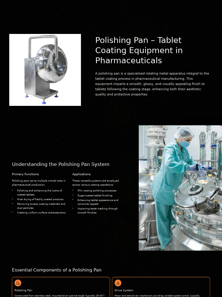 Polishing Pan Tablet Coating Equipment in Pharmaceuticals | PDF ...