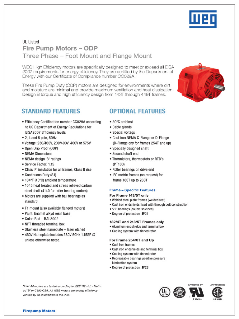 WEG Motor Datasheet & Certificate | PDF | Computing | Information Science