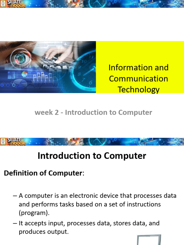 Week 2-Intorduction To Computer | PDF | Office Equipment | Electronics