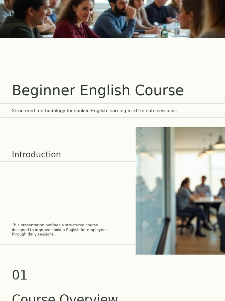 Beginner English Course for Employees | PDF | Learning | English Language