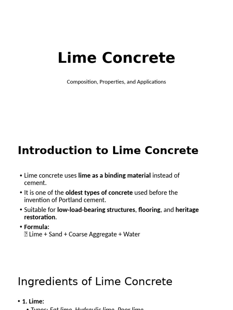 Lime Concrete | PDF