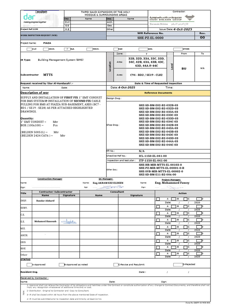 Work Inspection Request for BMS System | PDF | Consent | Law Of Obligations