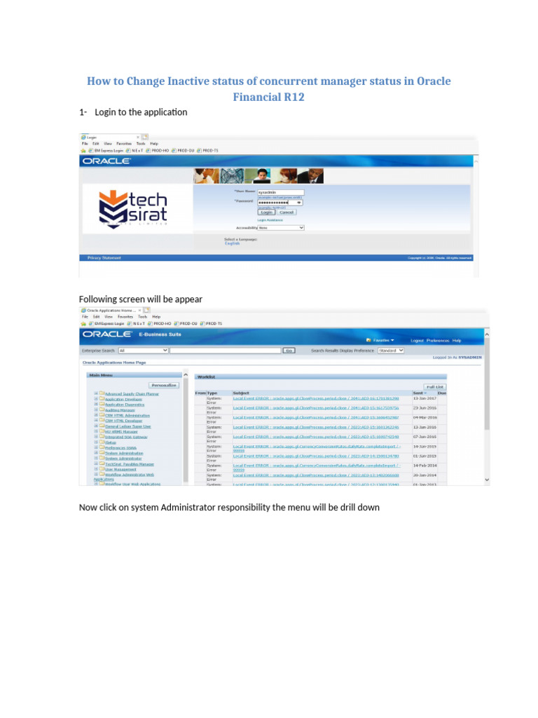 Concurrent Manager Inactive To Active Status | PDF | Computer Architecture | Computing Platforms