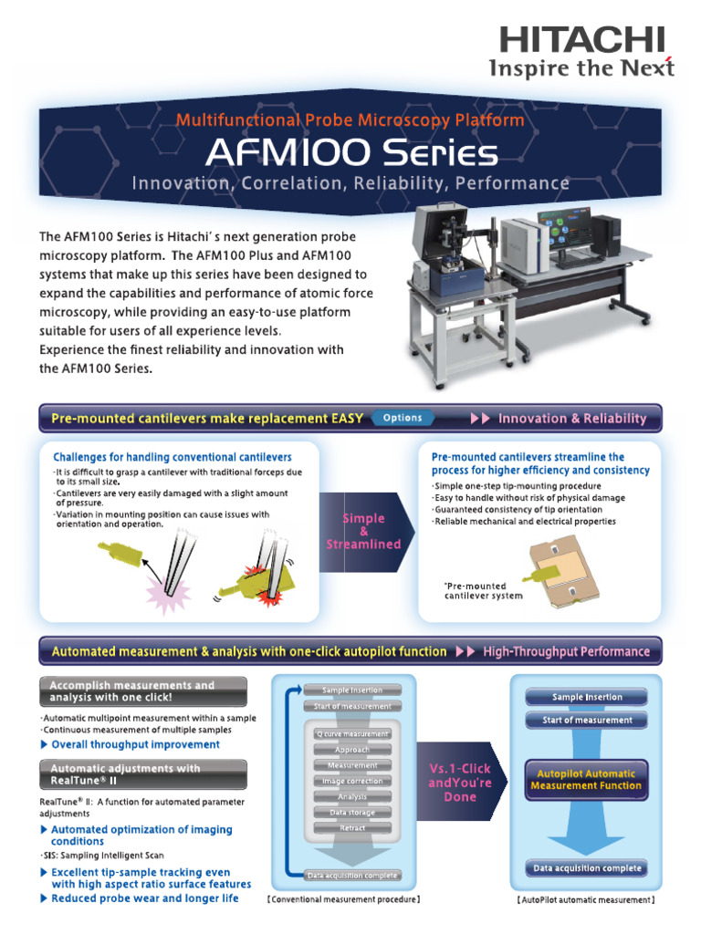 Multifunctional Probe Microscopy Platform AFM100 Series | PDF