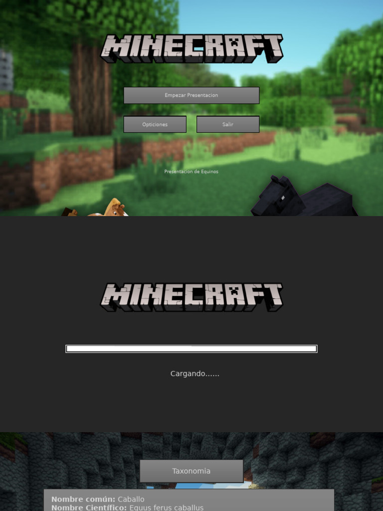 Interactive Minecraft Game Template - 16x9 | PDF | Caballos | Sistema ...
