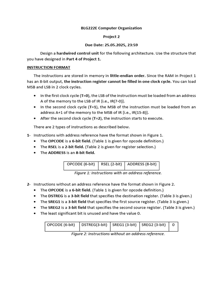 BLG222E Project2 2024 2025 | PDF | Computer Hardware | Computer Data