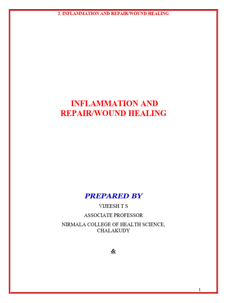 Inflammation and Repair Wound Healing | PDF | Wound Healing ...