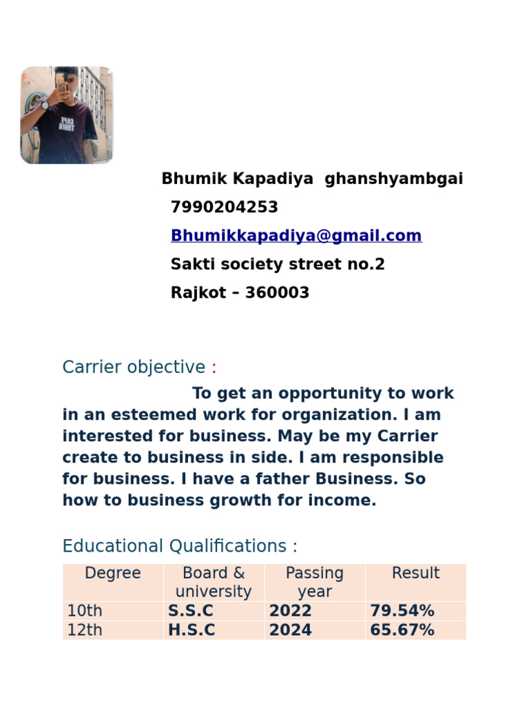 Computer Resume | PDF