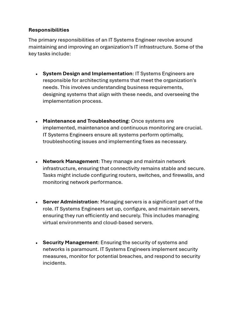 Responsibilities During Internship | PDF