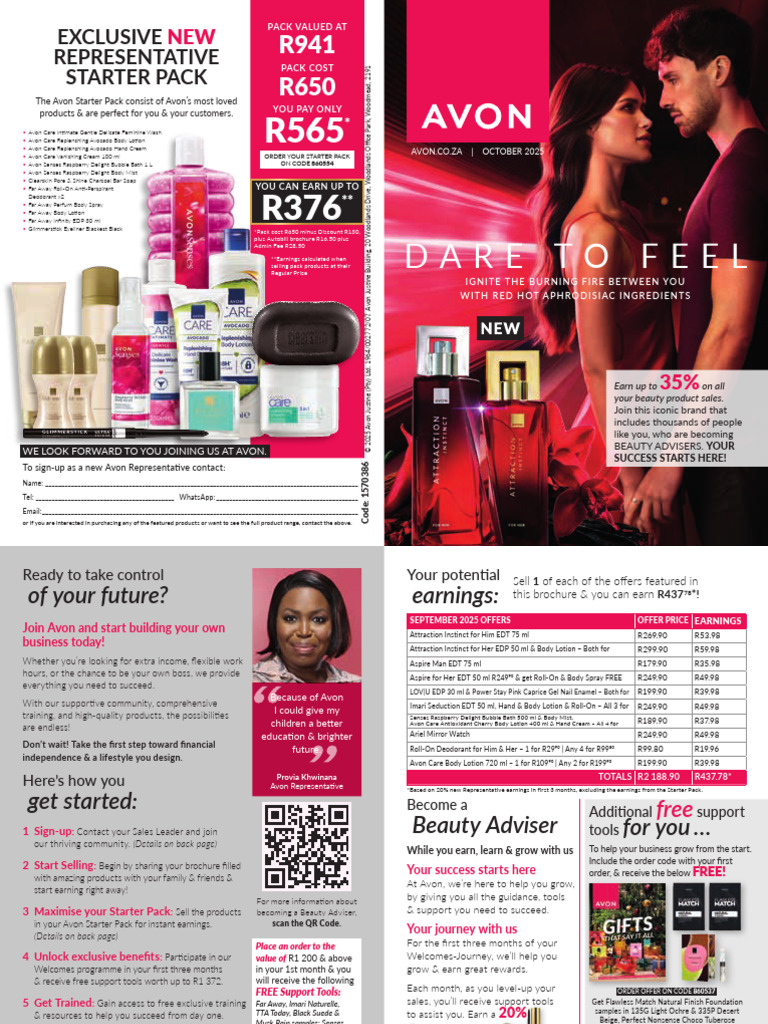 Avon October 2025 Starter Pack Offer | PDF | Toiletry | Cosmetics