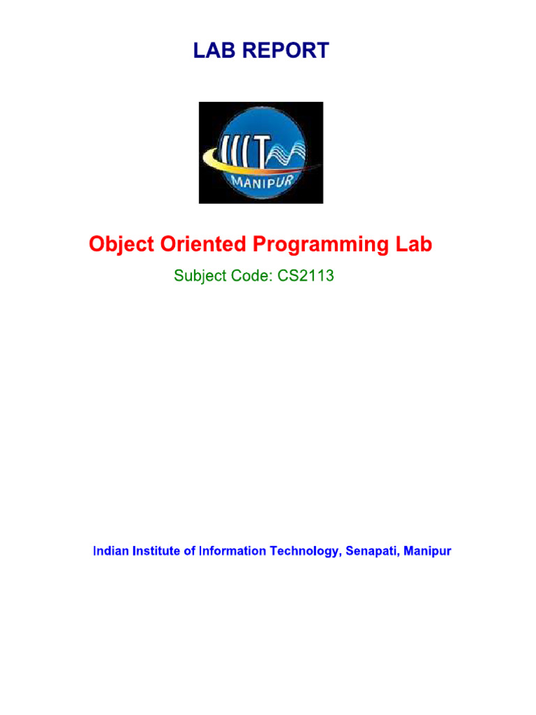 Oops Lab Pdf
