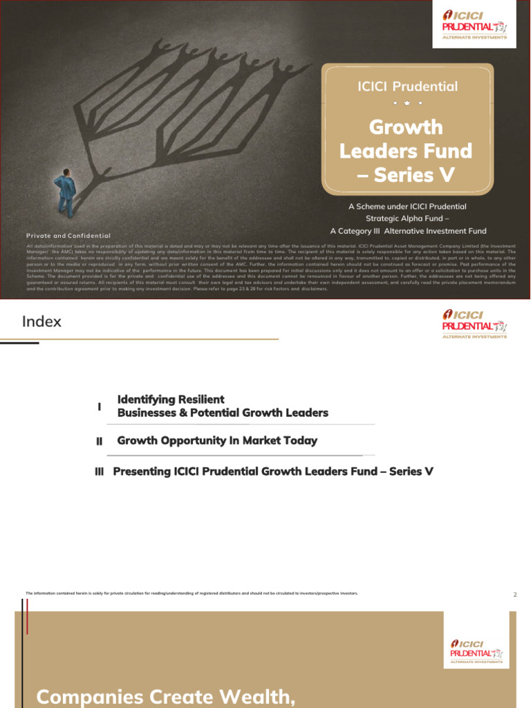 ICICI Prudential Growth Leaders Fund Overview | PDF | Price–Earnings ...