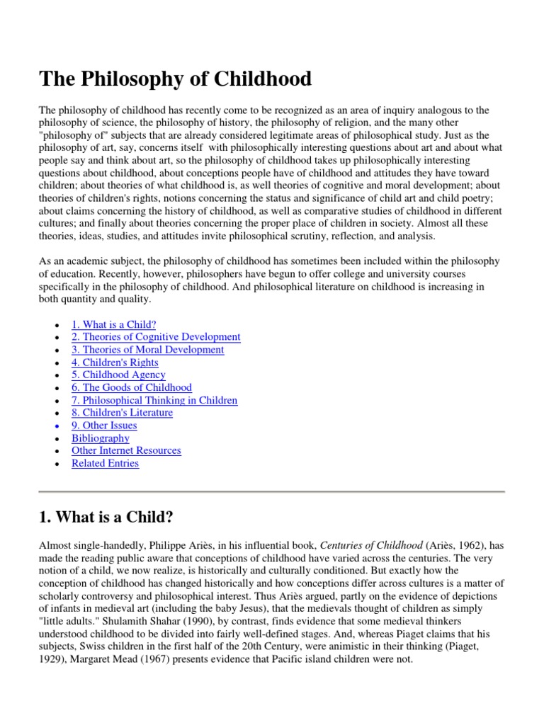 Understanding Childhood Philosophy | PDF | Tin Woodman | Cognitive ...