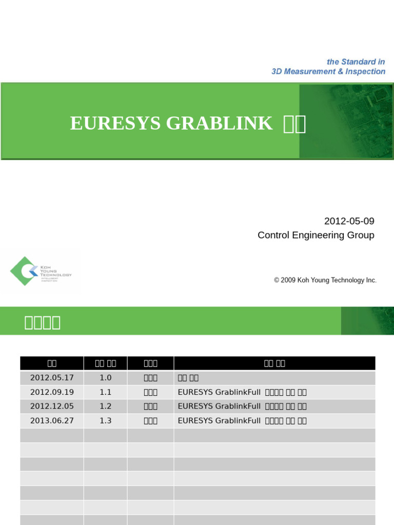 Euresys Grablink 설치 Ver1.3 | PDF