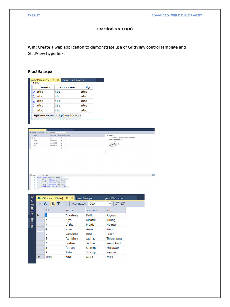 GridView Control Web App Guide | PDF