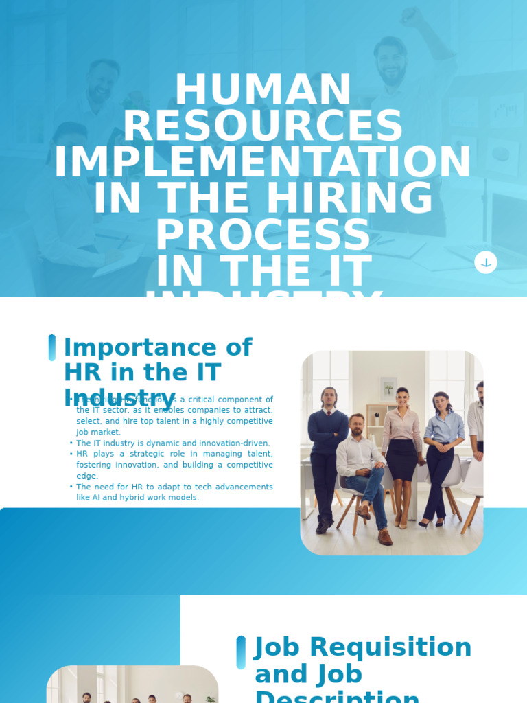 HRM IT Sector Hiring Process | PDF | Recruitment | Human Resource ...