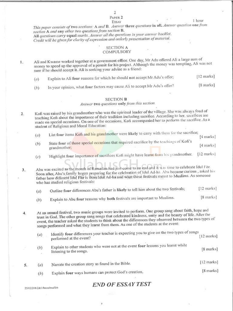 2025 Bece Rme - 2 | PDF