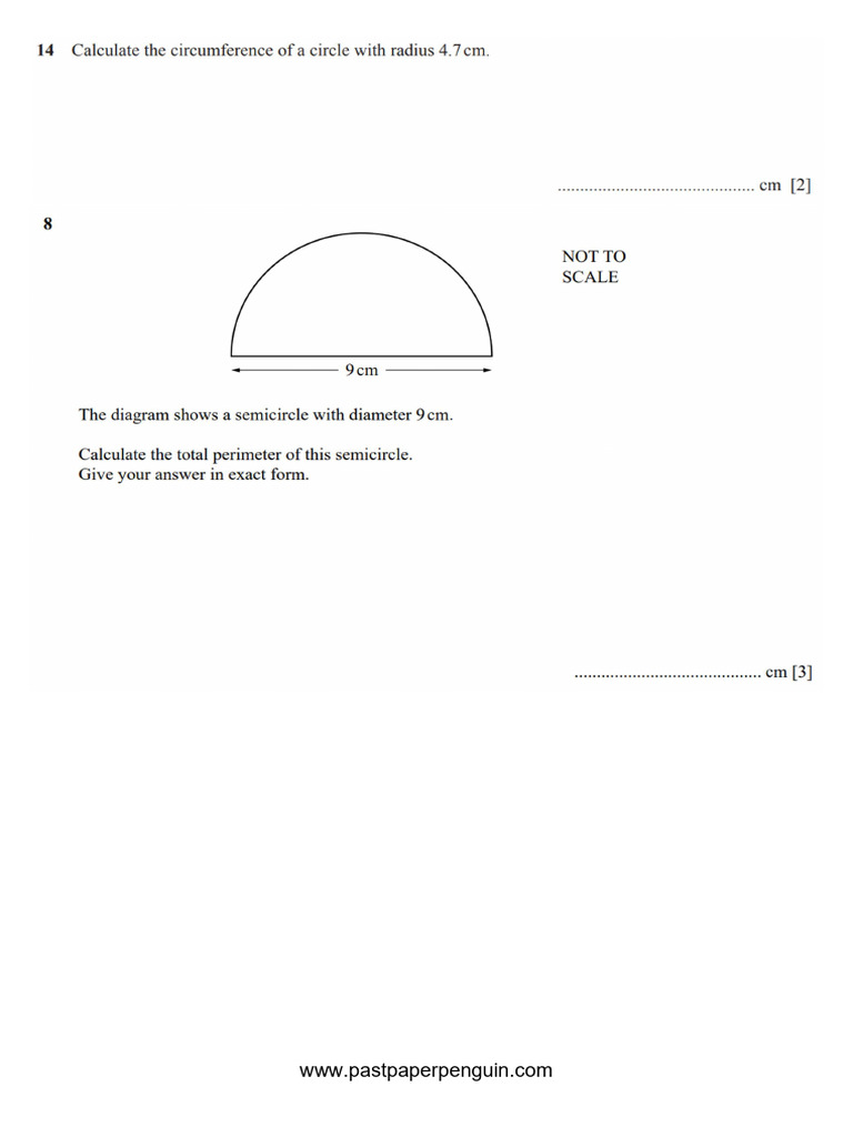 Area and Perimeter Circles and Sectors S25 | PDF