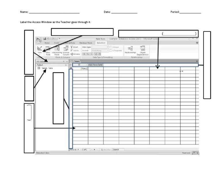 Access Labeling Sheet | PDF