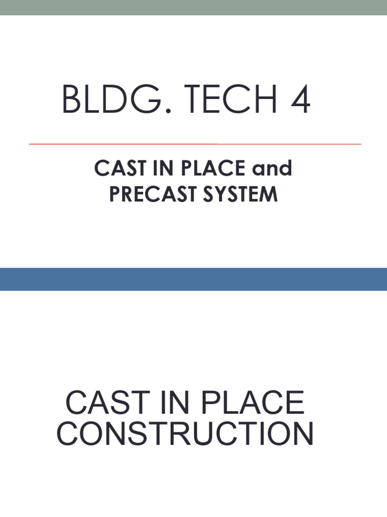 Cast-in-Place vs Precast Concrete Systems | PDF | Concrete | Precast ...