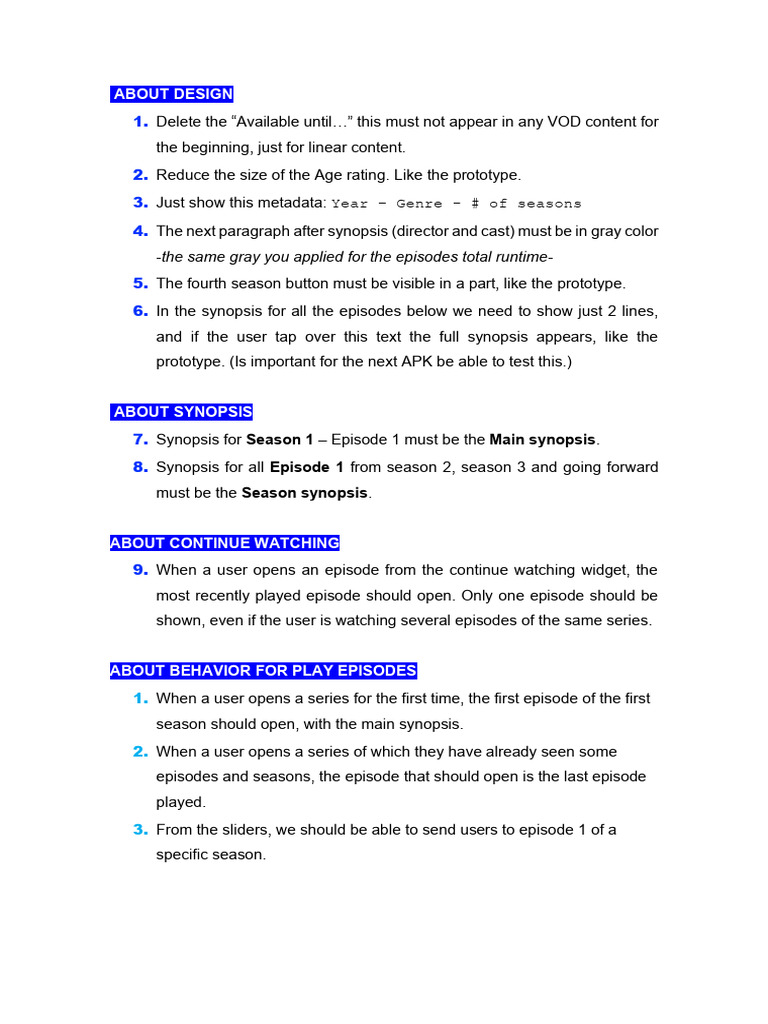VOD Design Guidelines and Best Practices | PDF